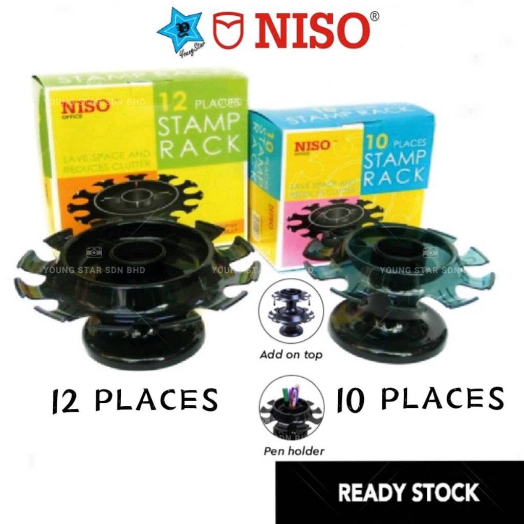 Niso Rubber Stamp Rack Holder 10 or 12 places ( 1 pcs price ) | Shopee ...