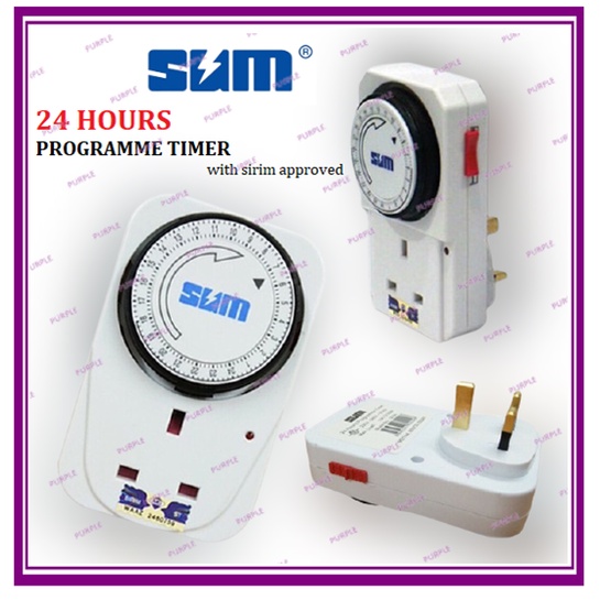 ORIGINAL Programmer Timer 13A SOCKET 0024 SUM SIRIM Timer Switch Plug | Shopee Malaysia