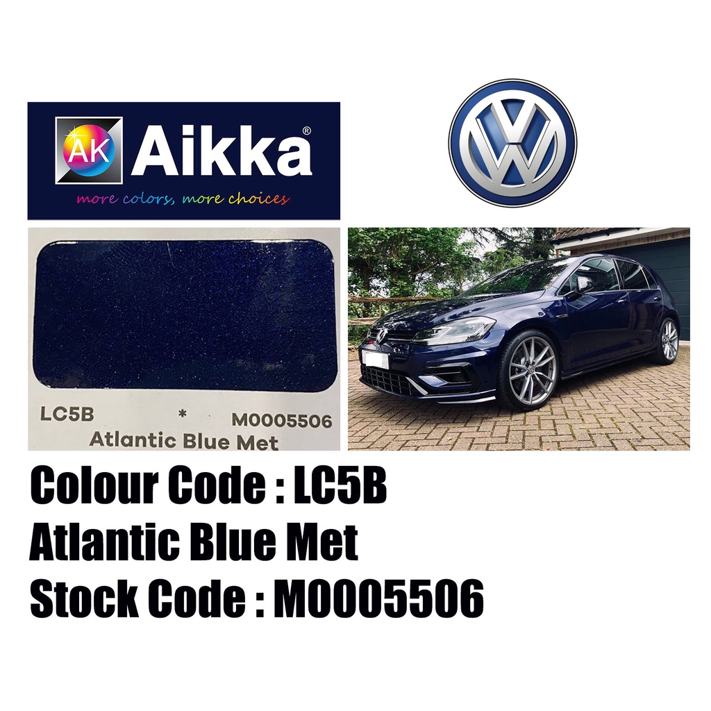 AIKKA AUTOMOTIVE PAINT / VOLKSWAGEN LC5B* PEARL / ATLANTIC BLUE MET ...