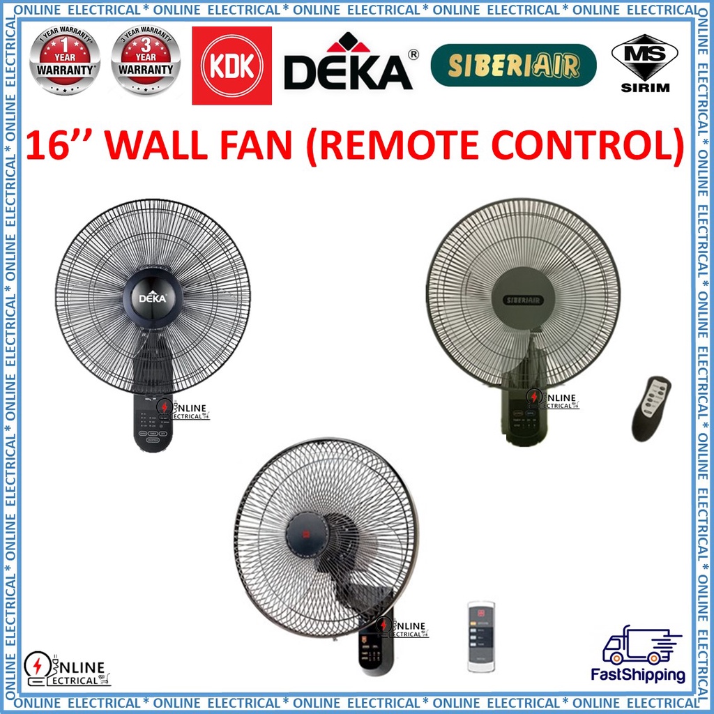 REMOTE CONTROL Wall Fan 16'' KDK / DEKA / SIBERIAIR | Shopee Malaysia