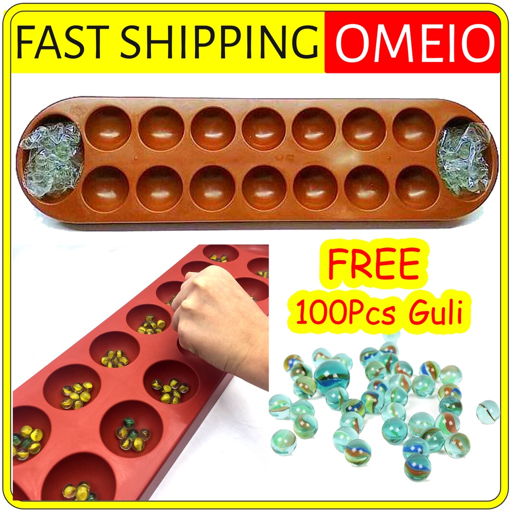 [FREE GULI] Traditional Congkak with Marble Guli Family Game Gift Toy ...
