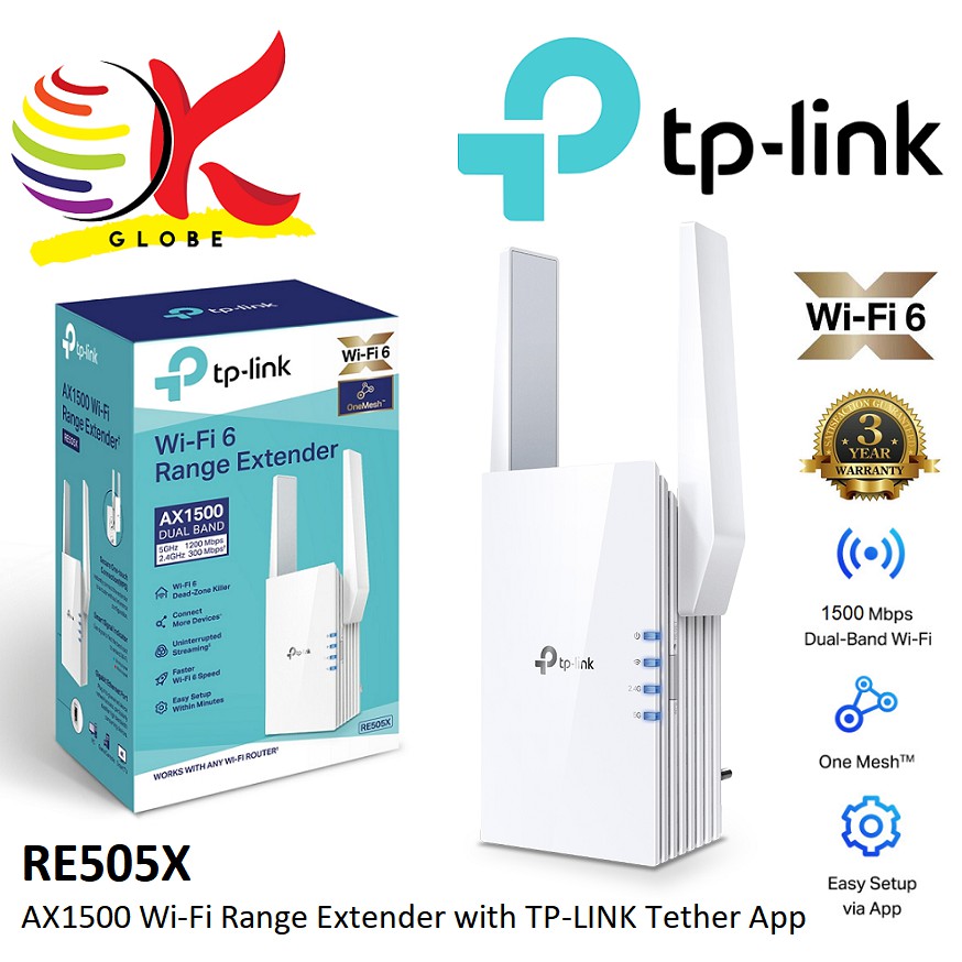 TP-LINK RE505X AX1500 / RE605X AX1800 / RE705X AX3000 WI-FI 6 DUAL BAND RANGE EXTENDER WITH AP ...