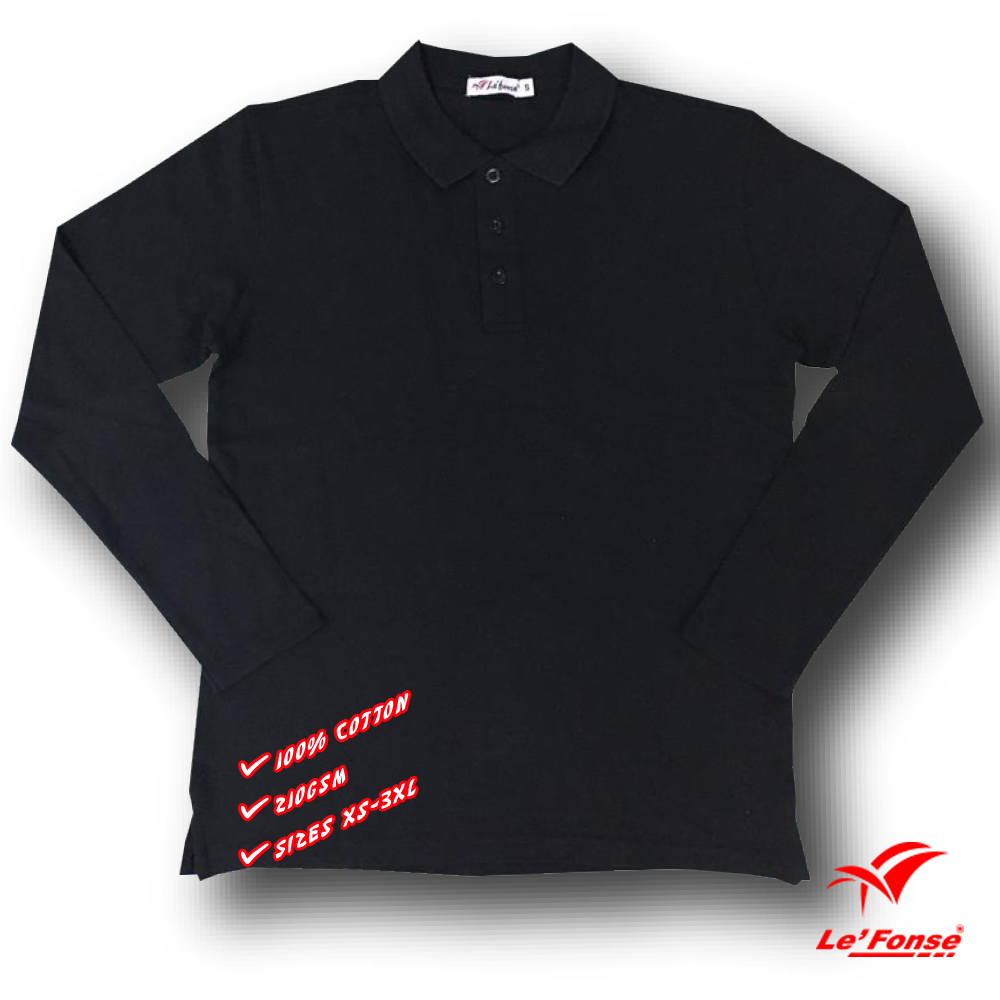 BTSports [COTTON LONG SLEEVE POLO PREMIUM] Baju Polo Lengan Panjang 100 ...