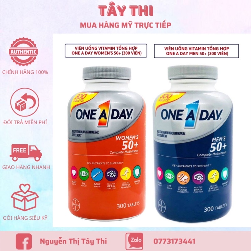 One A Day Men's / Women's Multivitamin Multivitamin, Usa (300v ...