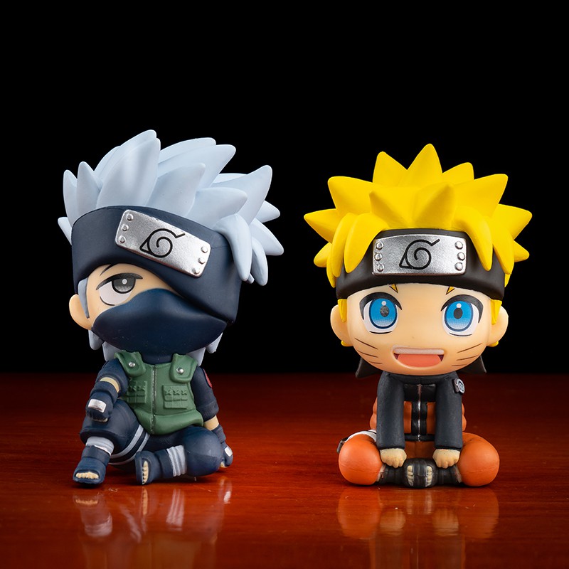 Naruto & Kakashi Q Figure Set Mini Naruto Lookup set 火影忍者 漩涡鸣人 旗木卡卡西 Q版 ...