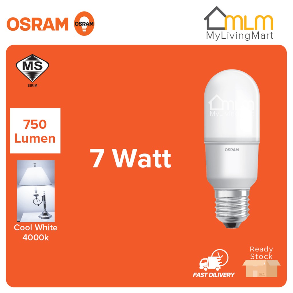 OSRAM 7W/10W/12W/15W E27 LED VALUE STICK BULB 1Pcs | Shopee Malaysia