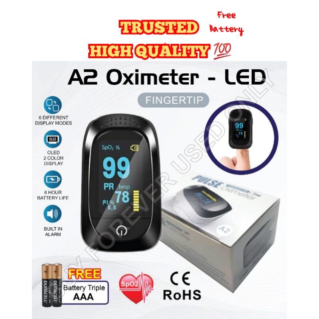 A2 Oximeter Original oximeter A2 led check oksigen | Shopee Malaysia