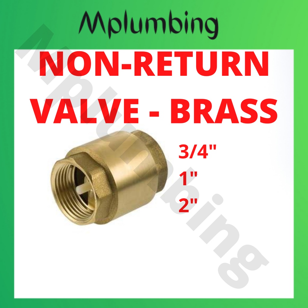 BRASS NON RETURN VALVE CHECK VALVE 1/2” 3/4" 1" | Shopee Malaysia