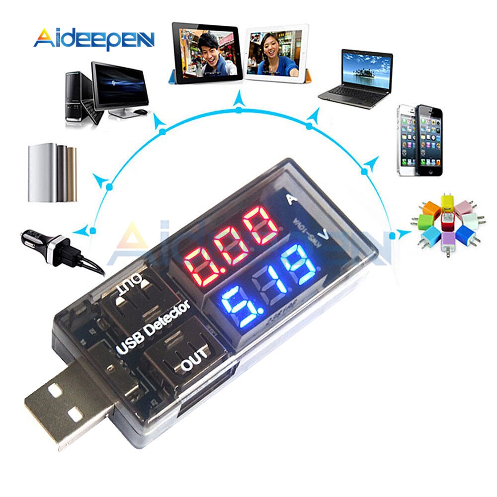 USB Charger Doctor Digital Dual Display Charging Battery Voltmeter ...