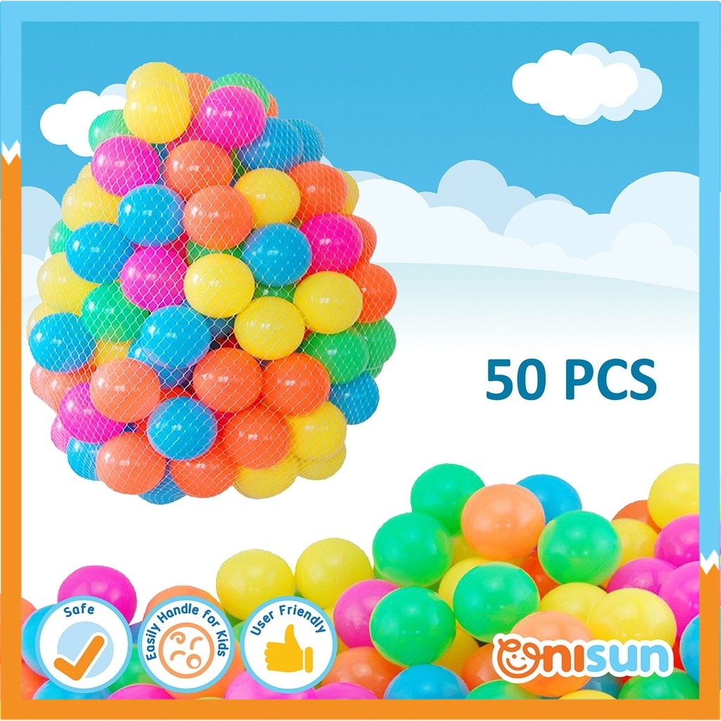 50pcs Kids 7cm Soft Plastic Ball Ocean Ball Pool Indoor Play Set ...