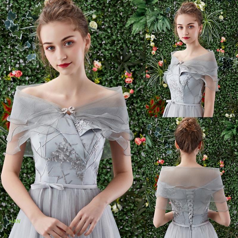 HAN Women Vintage Layered Gauze Shawl Wrap Shrug Rhinestone Buckle ...