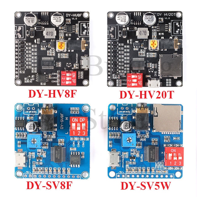 Voice Playback Module MP3 Music Player UART I/O Trigger Amplifier Board ...