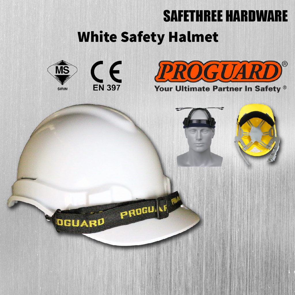 Proguard Industrial Safety Helmet Sirim Certified Yellow White Blue Red ...