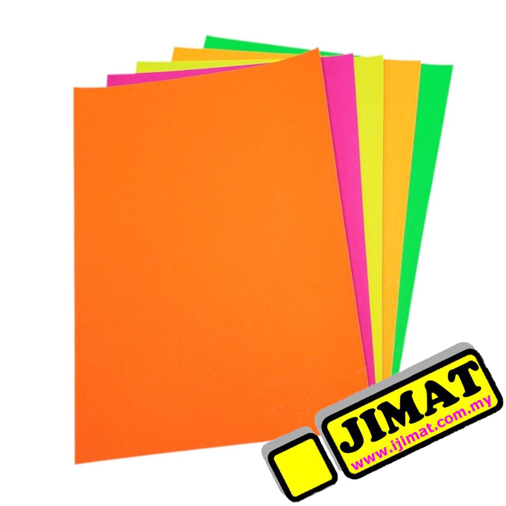 Fluorescent Colour Sticker A4 Size (Loose) Color Label Sticker | Shopee ...