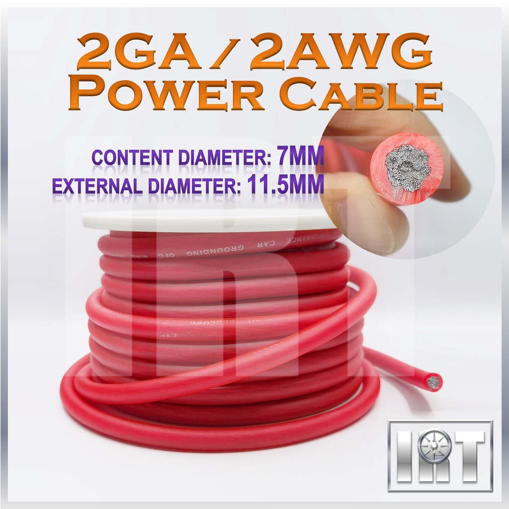 2GA 4GA 6GA 8GA OFC Power Cable Speaker Audio Sound Battery Grounding ...