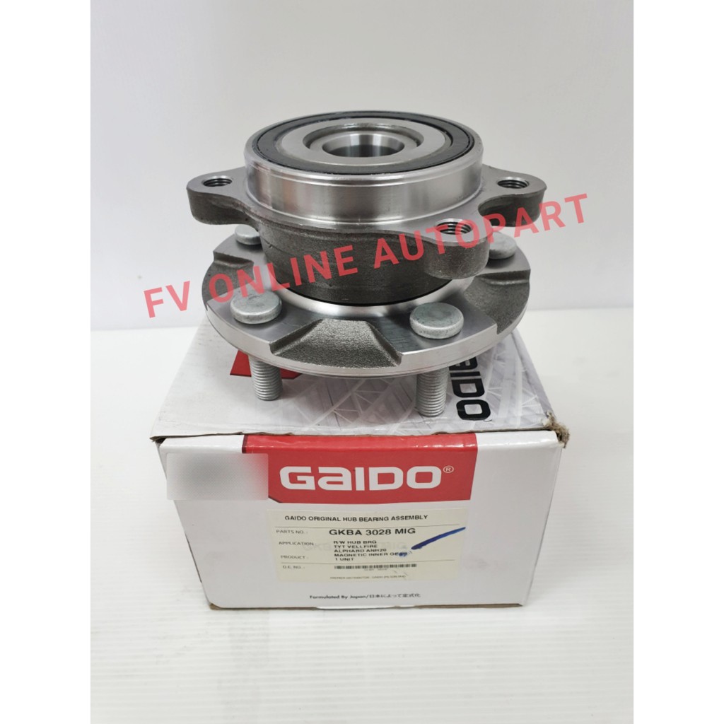 GAIDO - REAR WHEEL BEARING TOYOTA ALPHARD ANH20 (2WD), ESTIMA ACR50 ...