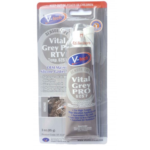V-TECH RTV GASKET MAKER VITAL GREY PRO RTV (VT152) GREY COLOUR 85gm | Shopee Malaysia