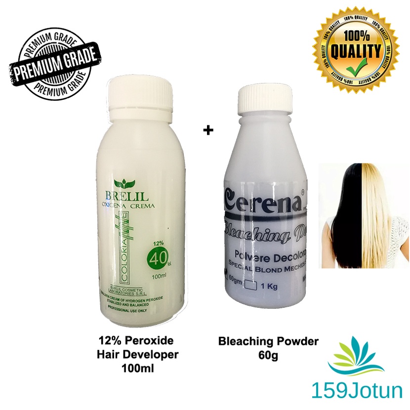 Bleaching Powder 60g + Developer Set 100ml (Hair Dye Highlight Kit ...