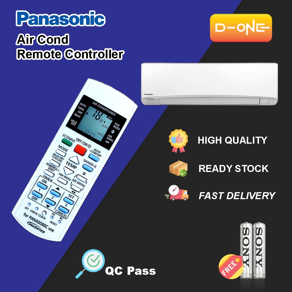 Ready Stock Panasonic Air Cond Aircon Aircond Remote Control ECONAVI ...