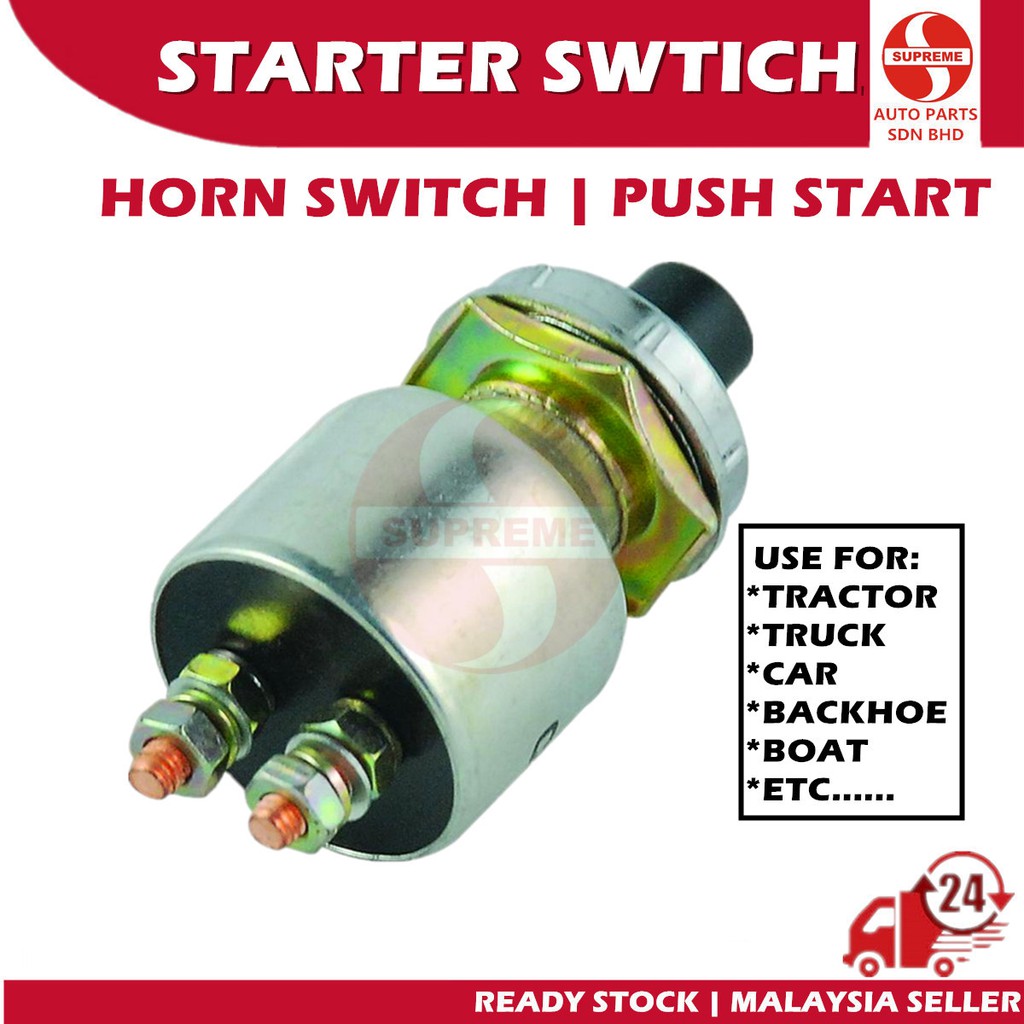 S2U JK-260 Stater Horn Push Start Switch Universal For Backhoe ...