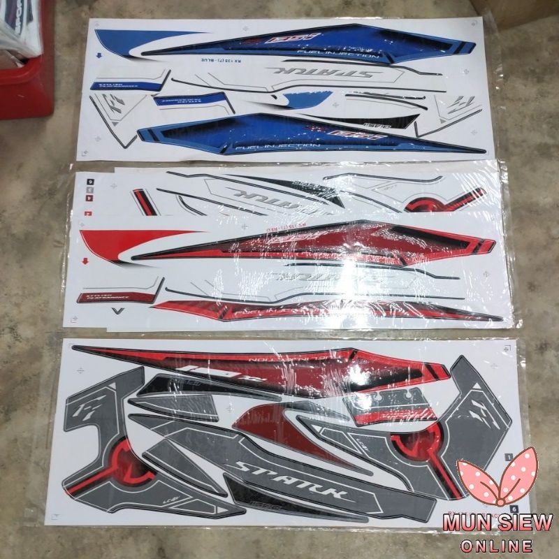 Stiker Sticker Body Stripe Cover Set (7) Yamaha Lc135 Rx135 Spark FI | Shopee Malaysia