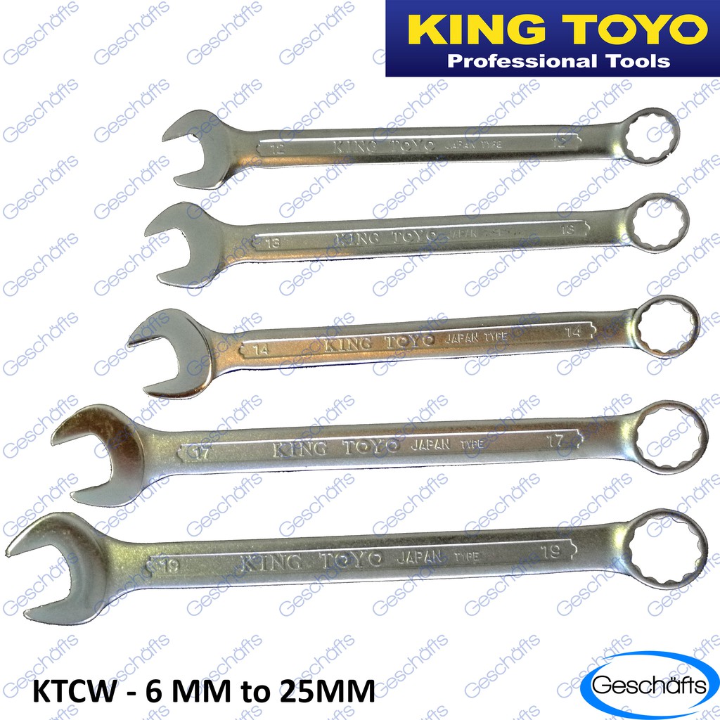 King Toyo Combination Wrench Spanar Spanner Size 6MM to 25MM | Shopee ...