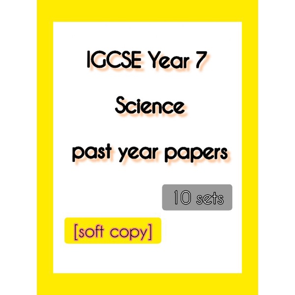 🔥[IGCSE PAST YEAR PAPER] IGCSE Year 7 Past year paper (Math/English ...