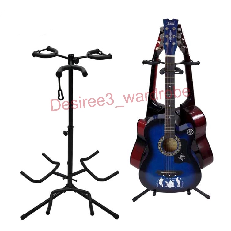 Msia Ready Stock🔥Triple Guitar Stand Triple Folding Tripod Stand ...