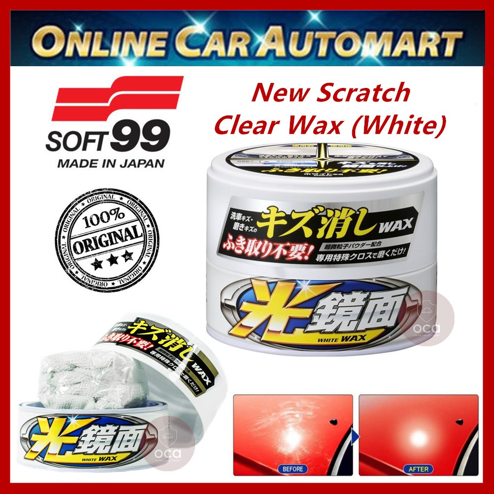 ( Free Gift ) Soft99 Soft 99 New Scratch Clear Wax Mirror Finish White ...