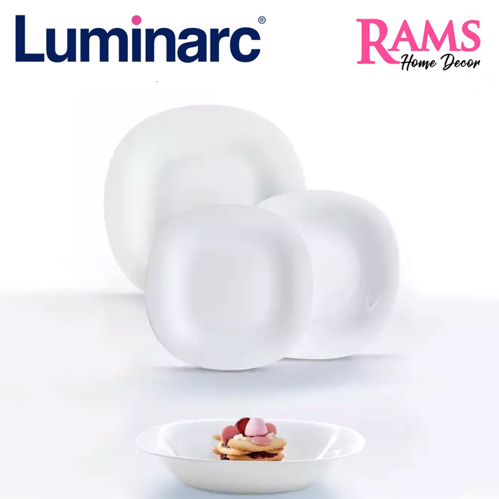 Luminarc 18 Pcs Tempered Glass Dinner Set - Carine | Shopee Malaysia