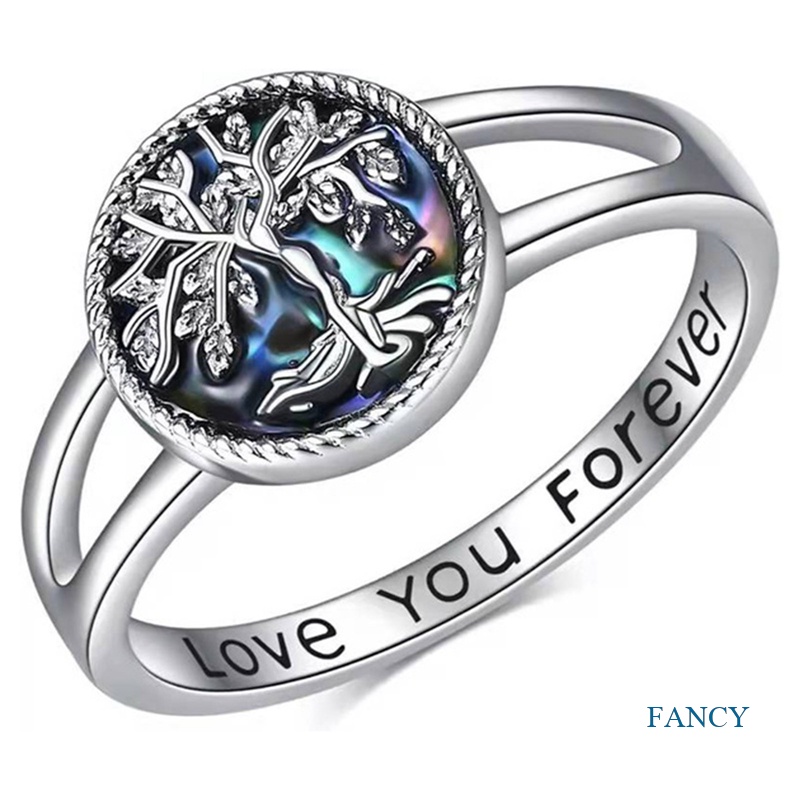 Celtic Tree Of Life Ring 925 Sterling Silver Abalone Shell Tree Of Life ...