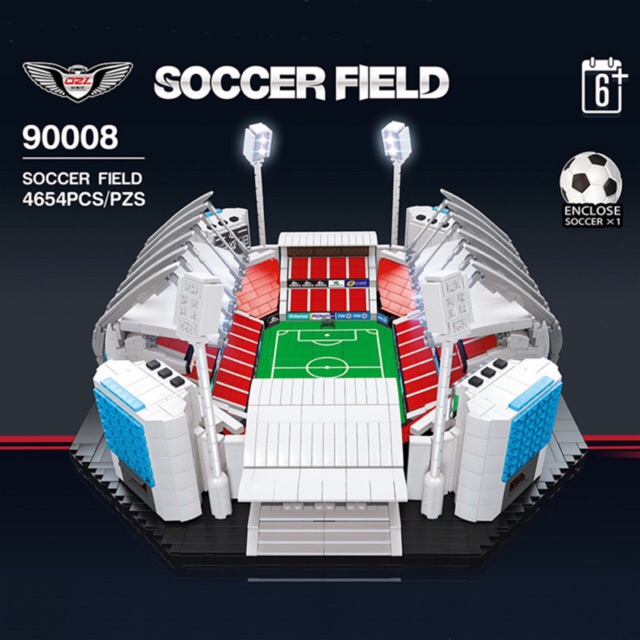 QZL 90008 ARCHITECTURE SERIES-SOCCER FIELD STADIUM BUILDING BLOCKS ...