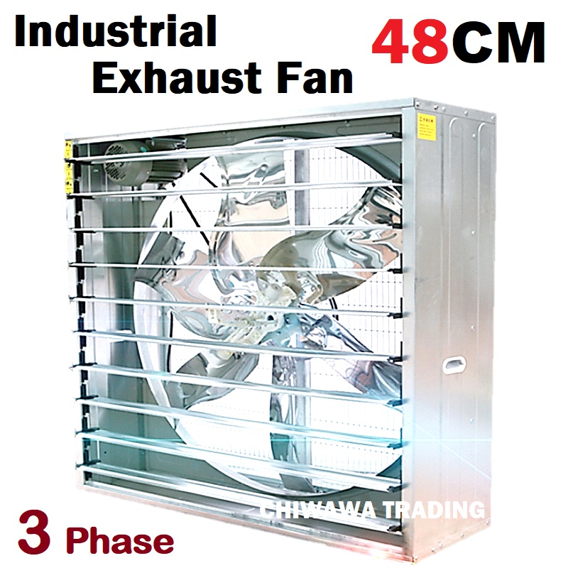 THREE Phase Power 48CM Exhaust Fan (19") 19 Inch Wall Mount Industrial ...