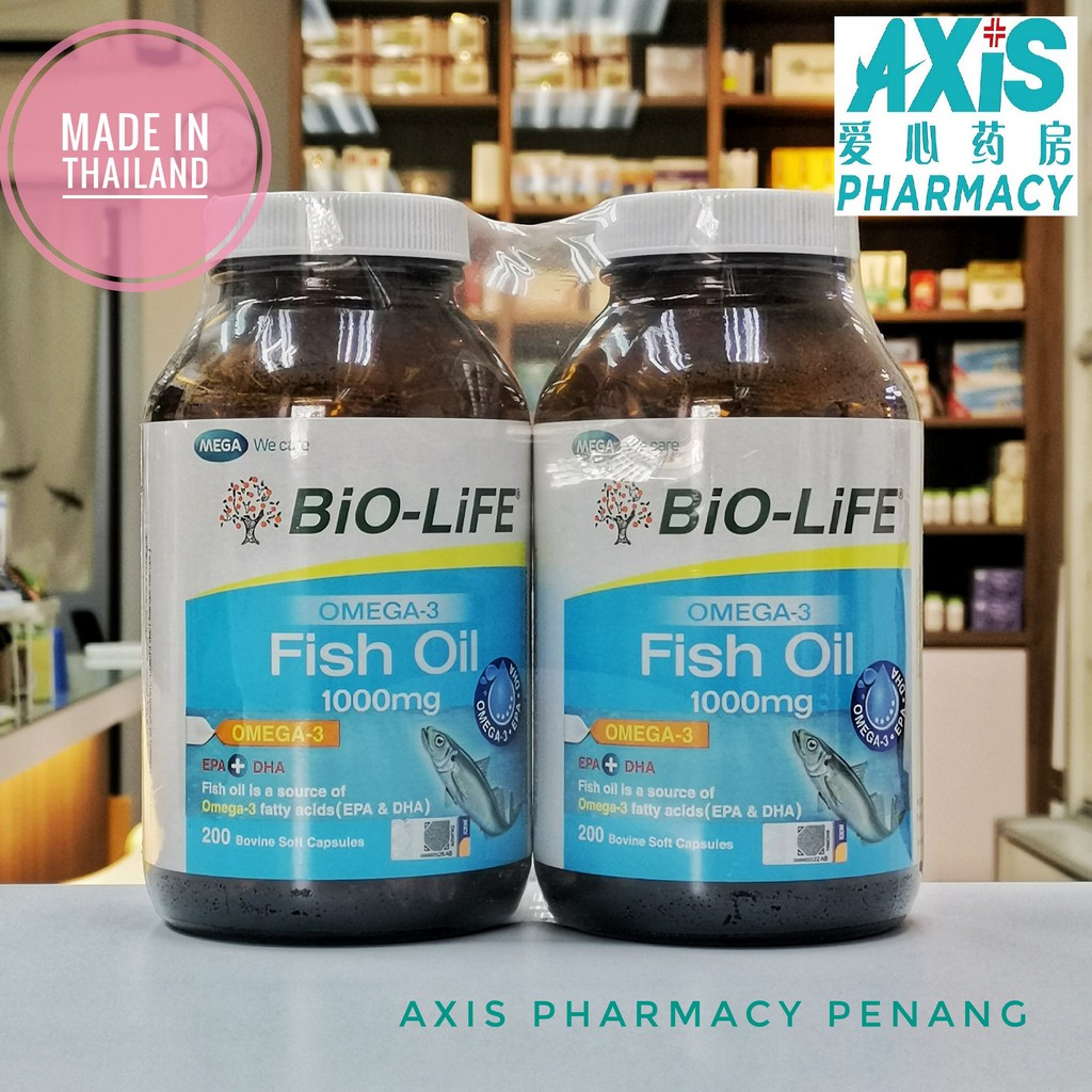 BIO-LIFE OMEGA-3 FISH OIL 1000MG BOVINE SOFT CAPSULE EXP: 03/2026 ...