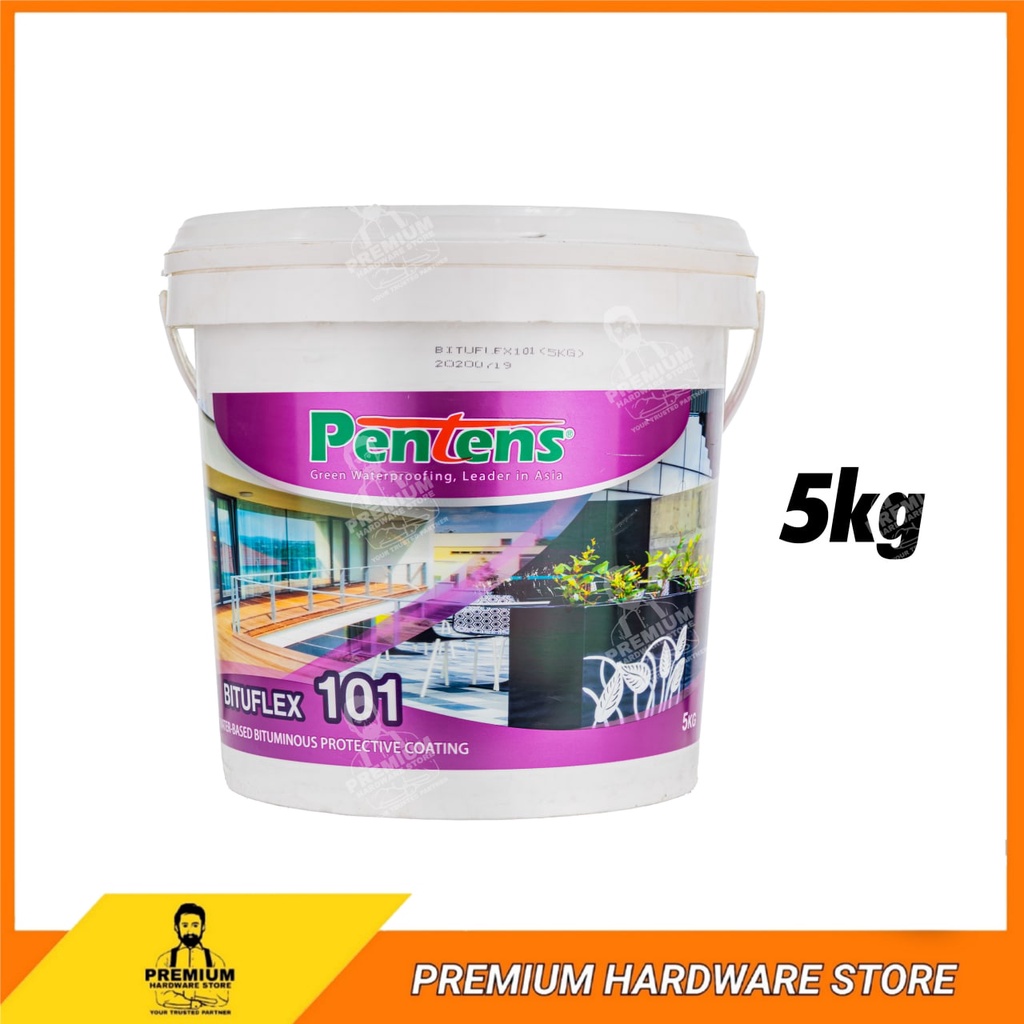 PENTENS Bituflex 101 Water-Based Bituminous Protective Coating 5KG Wall ...