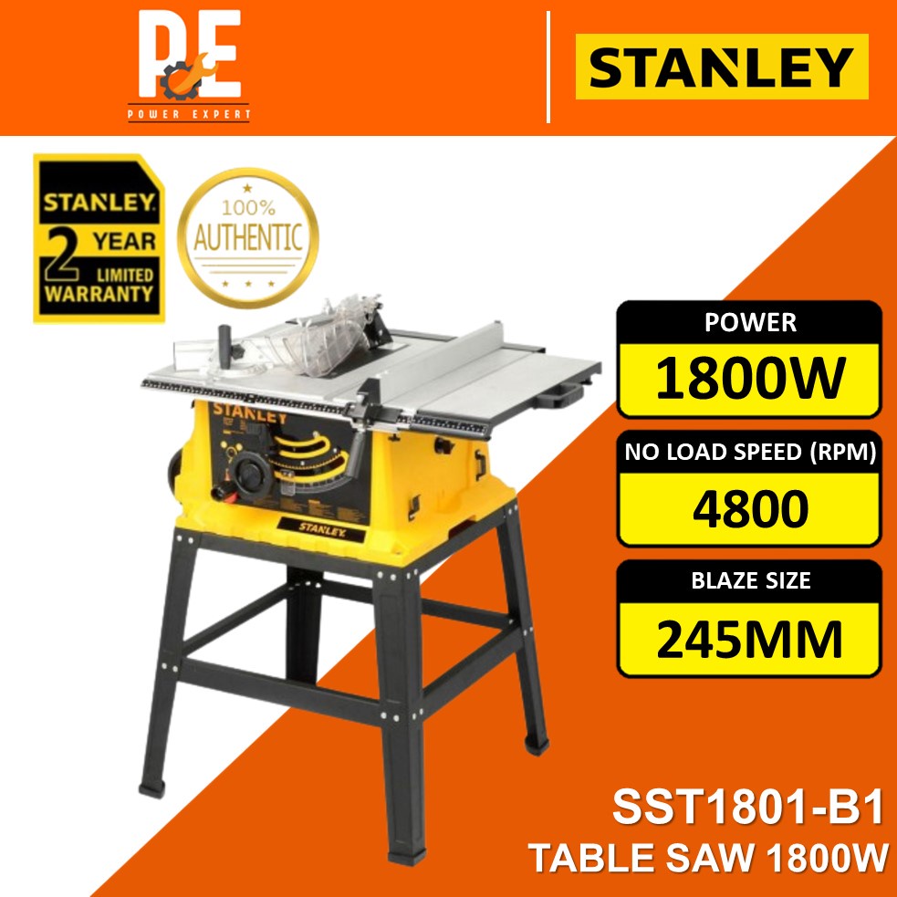 STANLEY SST1801-B1 TABLE SAW 1800W 254mm (10") | Shopee Malaysia