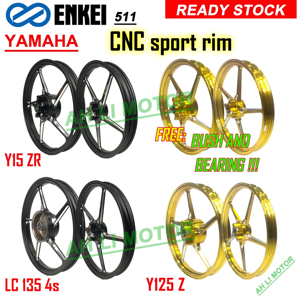 ENKEI 511 SPORT RIM YAMAHA Y15 ZR/ LC135 4s/ Lagenda/ Y125 Z (LC 135 5s ...