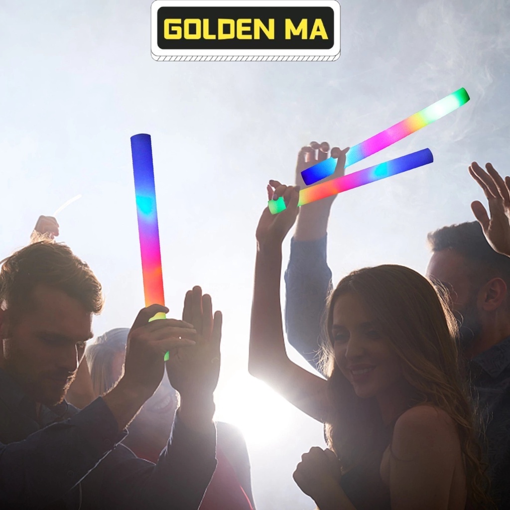 Colorful LED Foam Stick Glow Sticks Cheer Tube RGB LED Glow in the Dark ...