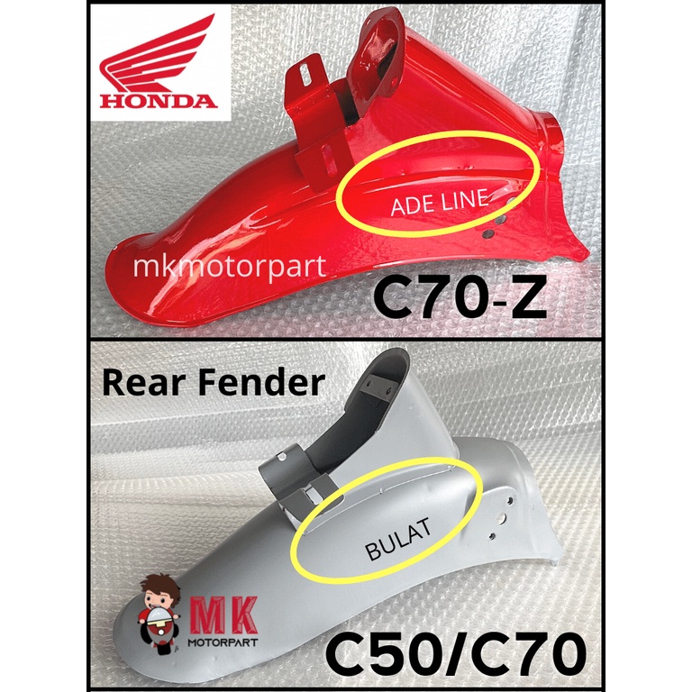 [ Thailand ] Honda C70 / C70Z / C50 / C100 Rear Fender Mudguard / Ekor ...