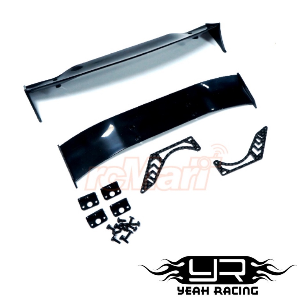 Yeah Racing YA-0509 Carbon Graphite Spoiler Wing Mount w/ Plastic Rear ...