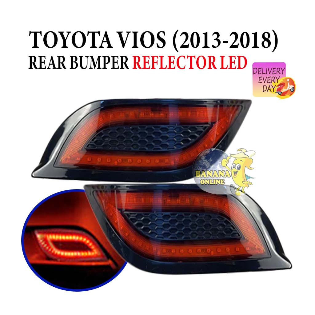 Toyota Vios 2013 2014 2015 2016 2017 2018 Rear Bumper Led Reflector ...