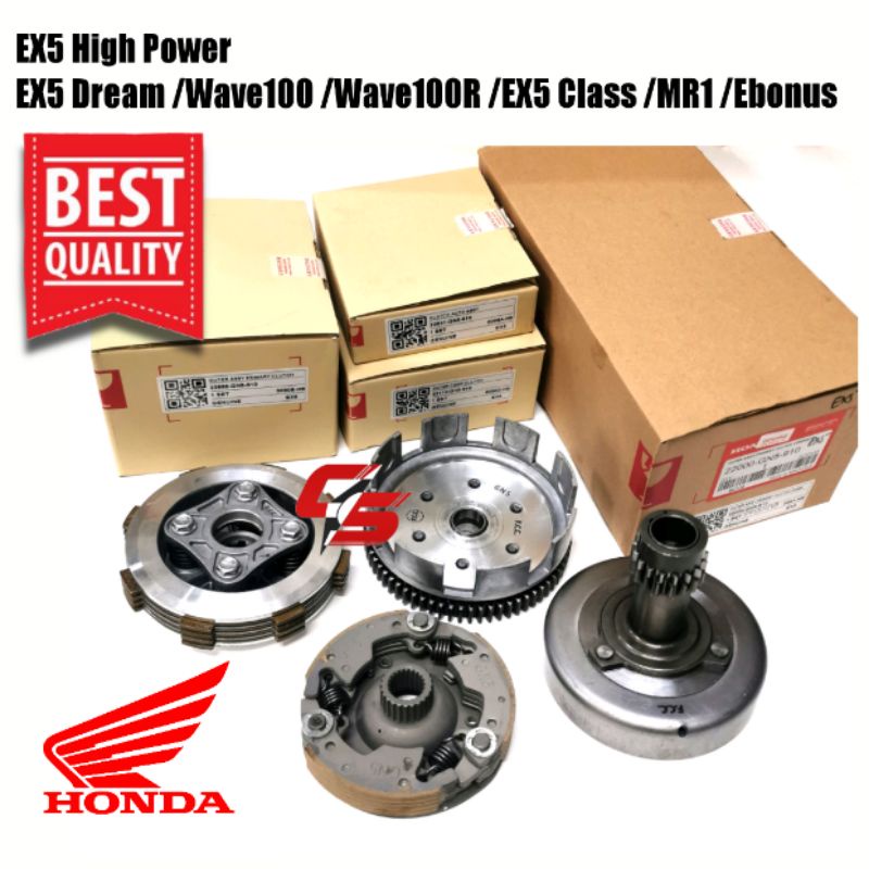 100% ORIGINAL MALAYSIA HONDA AUTO CLUTCH COMPLETE SET EX5 HIGH POWER EX5 DREAM WAVE100 WAVE100R ...
