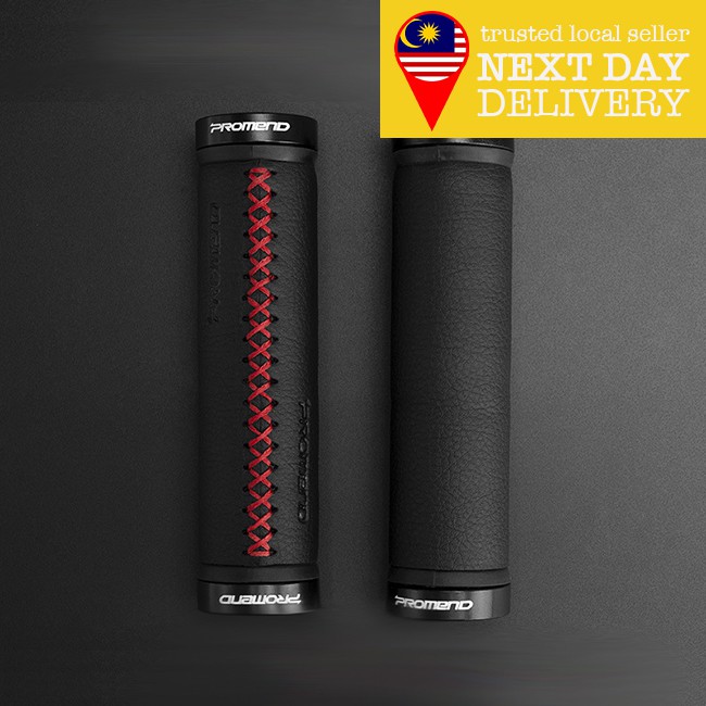 Promend Ergonomic Hand Stitched PU Leather Handle Grip Bar End Case ...