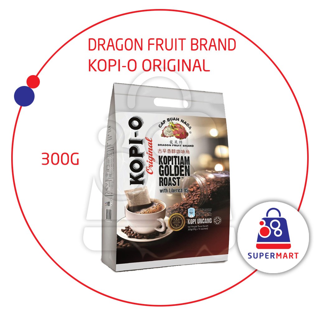 [88] DRAGON FRUIT BRAND KOPITIAM GOLDEN ROAST LIBERICA KOPI O FILTER / KOPI UNCANG (20G x 15 ...