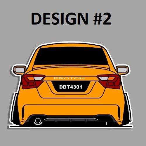 [Sticker Kereta Custom] Proton SAGA 2020 (Saga Baru). Sticker 3 layer ...