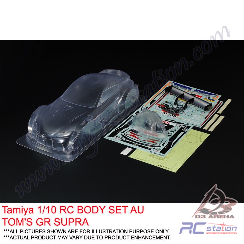 Tamiya Body Shell #51678 - 1/10 RC Clear BODY SET AU TOM'S GR SUPRA ...
