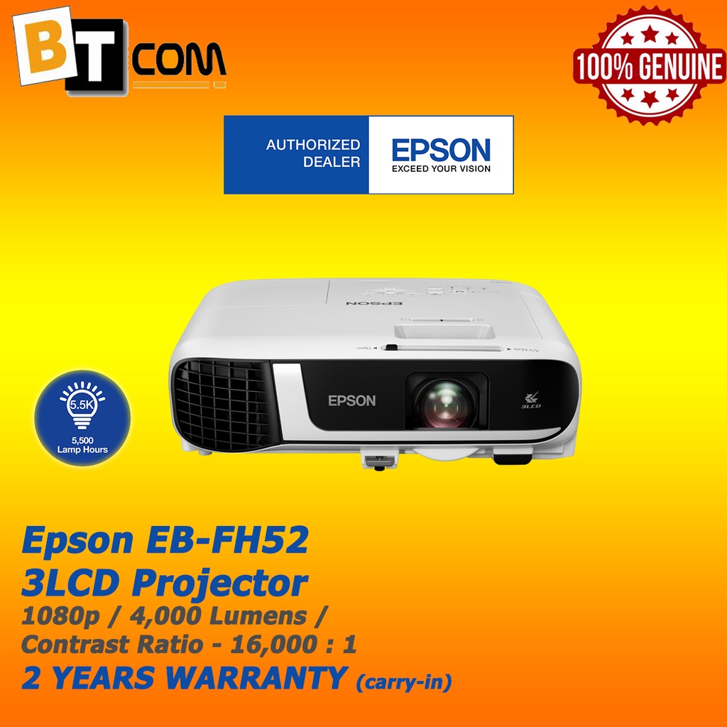 (PRE-ORDER 14-30DAYS) Epson EB-FH52 Full HD 3LCD Projector | Shopee Malaysia