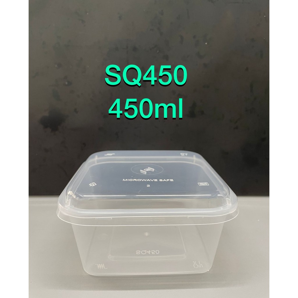 [Ready Stock] Square Plastic Disposable Container SQ450/Bekas Petak 450 ...
