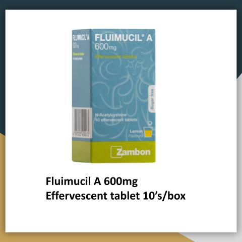 FLUIMUCIL Acetylcysteine 100MG/600mg Ubat Pecah Kahak /Lendir Pekat 2s ...