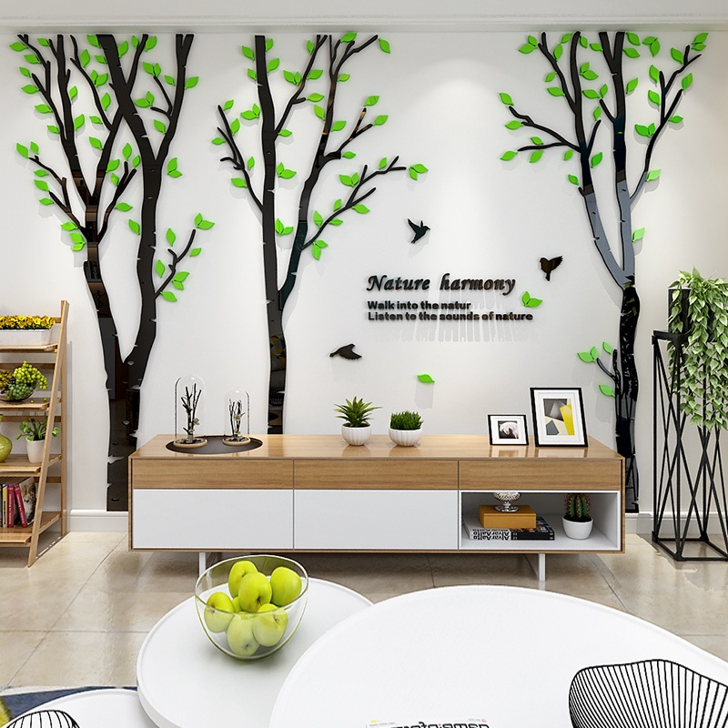 [DAORUI] Spot green tree big wall stickers living room dining room ...